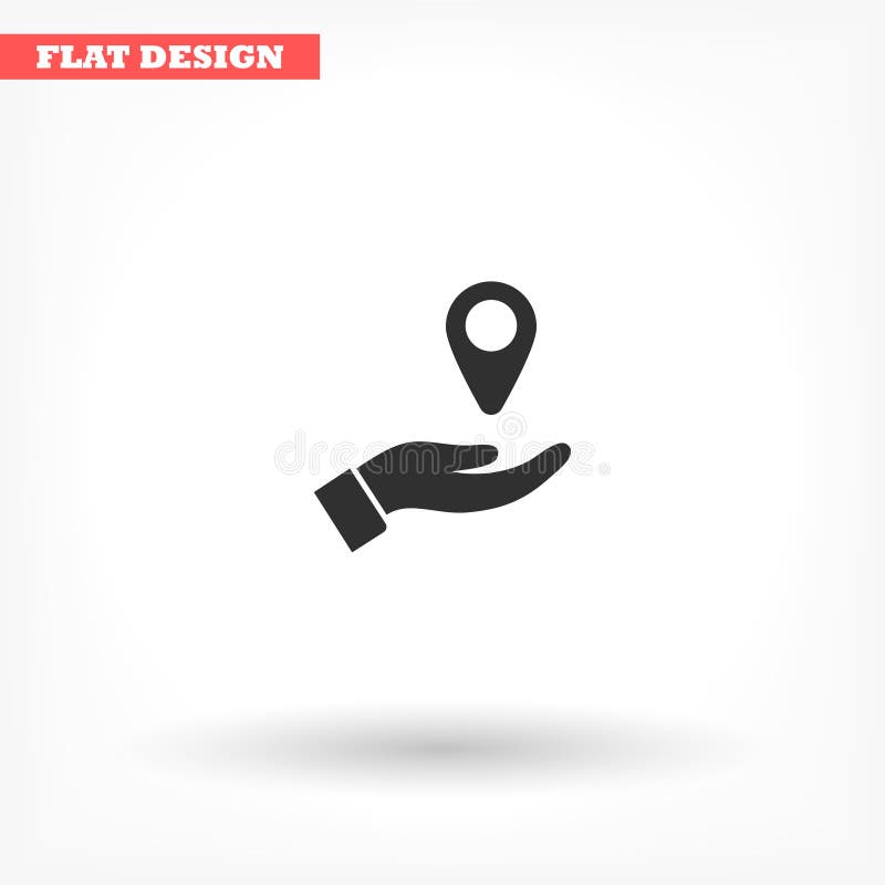 Mark in the Hand Icon , Lorem Ipsum Flat Design Stock Illustration ...