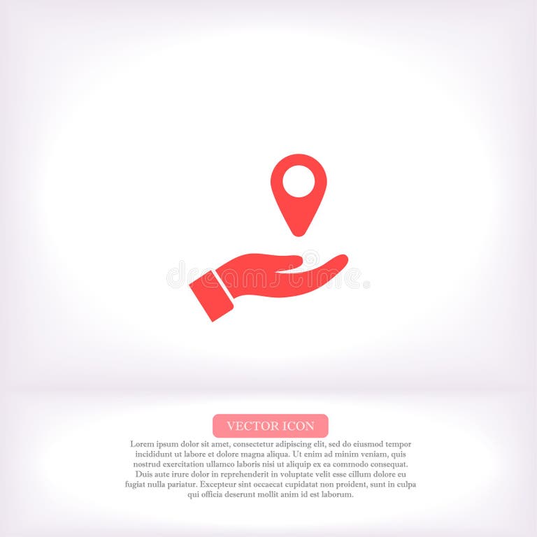 Mark in the Hand Icon , Lorem Ipsum Flat Design Stock Illustration ...