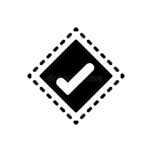 Black Solid Icon for Mark, Trail and Notch Stock Vector - Illustration ...