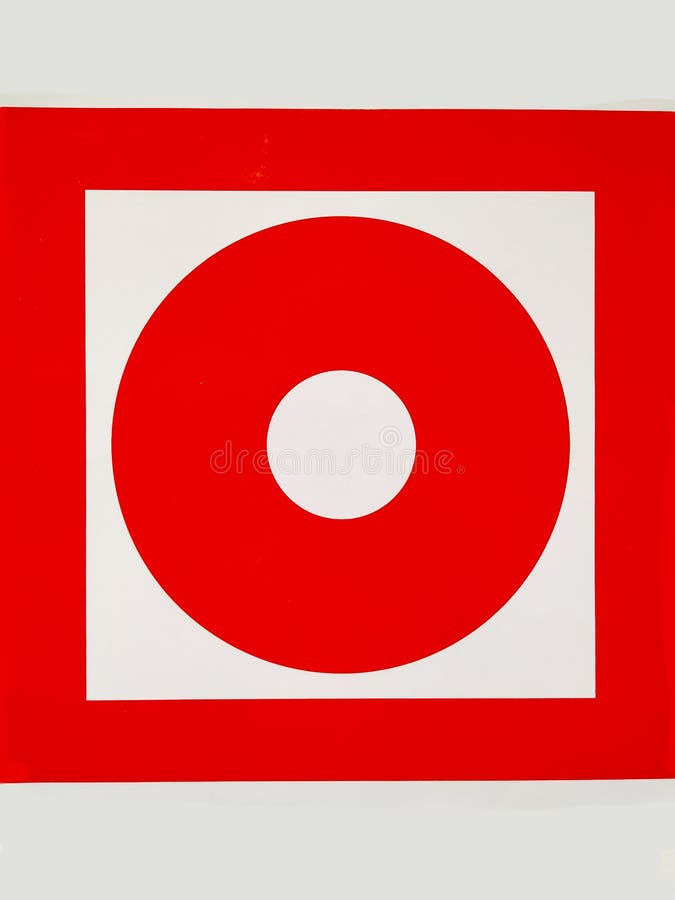 Mark the Location of the Fire Extinguisher for Safety. Red and White ...