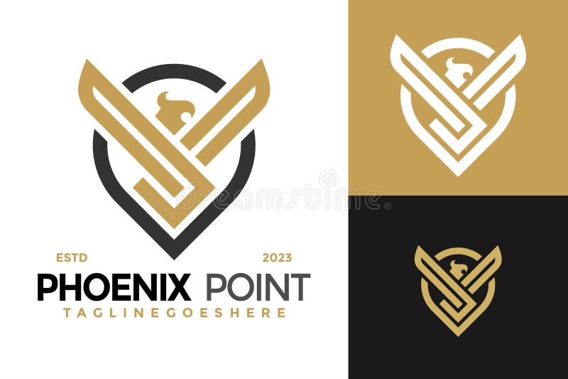 Mark Point Phoenix Logo Design Vector Symbol Icon Illustration Stock ...