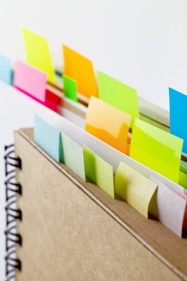 Mark with a sticky note stock image. Image of message - 165280175