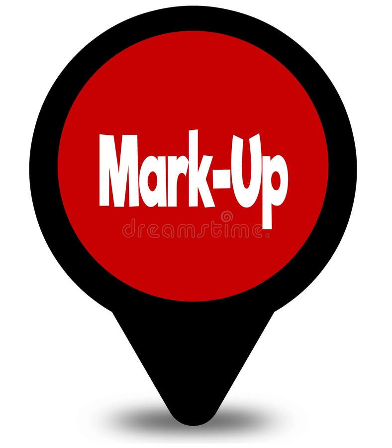 MARK UP on Red Location Pointer Illustration Stock Illustration ...