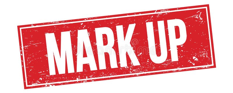 MARK UP Text on Red Grungy Rectangle Stamp Stock Illustration ...