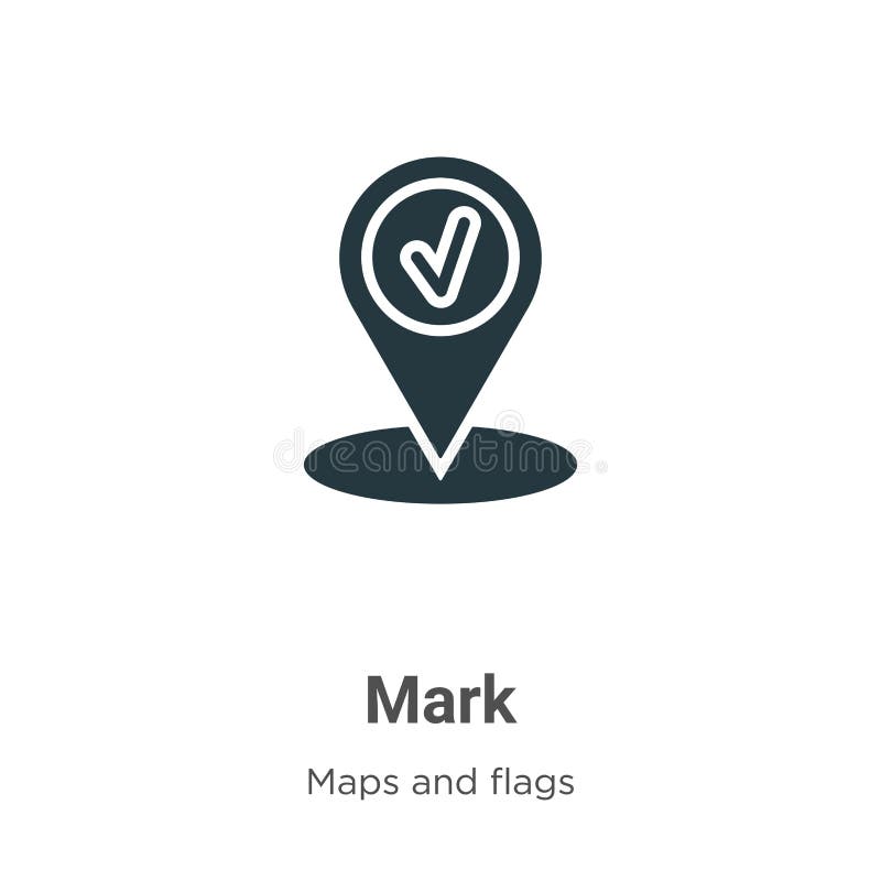 Mark Vector Icon on White Background. Flat Vector Mark Icon Symbol Sign ...
