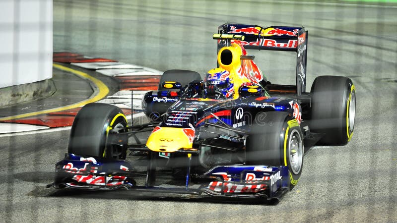 Mark Webber at 2011 Singapore F1 Editorial Photography - Image of power ...