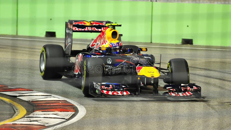 Mark Webber at 2011 Singapore F1 Editorial Photography - Image of motor ...