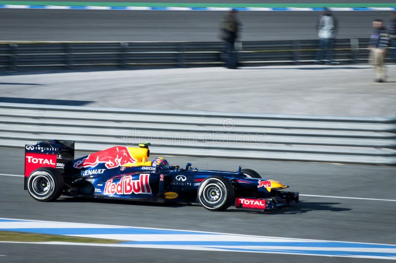 Mark Webber F1 Test Jerez 2012 Editorial Stock Image - Image of sport ...