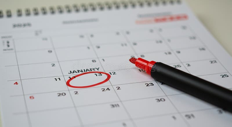 Mark Your January Calendar: Planning & Organization with Highlighted ...