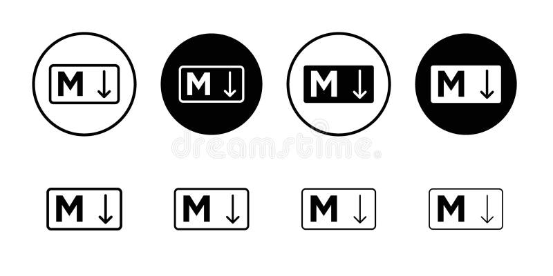 Markdown Icon Linear Logo Isolated Stock Illustration - Illustration of ...