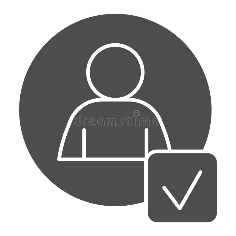 Marked Application Form Line Icon. Candidate in Round Shape and Marker ...
