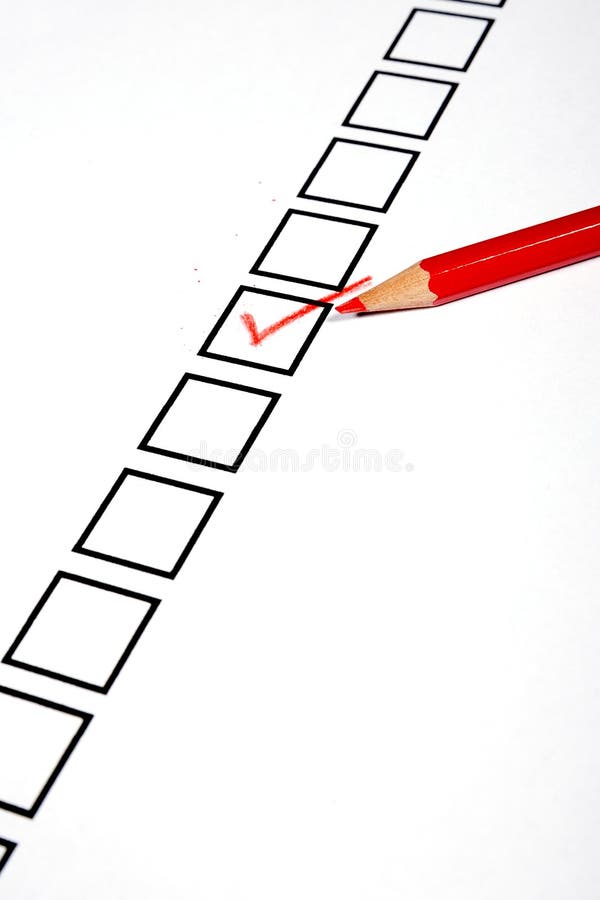 Marked check box stock image. Image of marked, document - 99041161