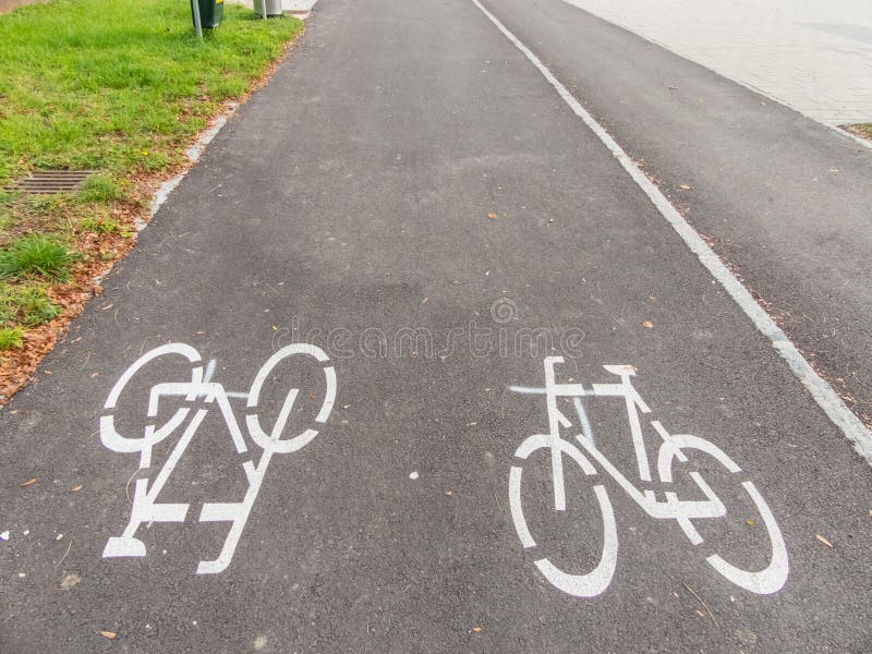 Marked cycling stock image. Image of bike, routes, away - 35676451