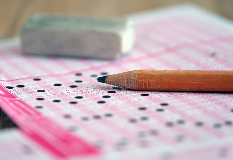 Marked Exam or Survey Paper Stock Photo - Image of scientificexperiment ...