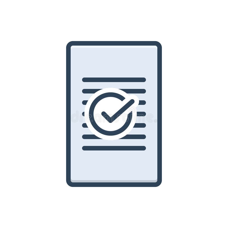 Color Illustration Icon for Marked, Noticeable and Checklist Stock ...