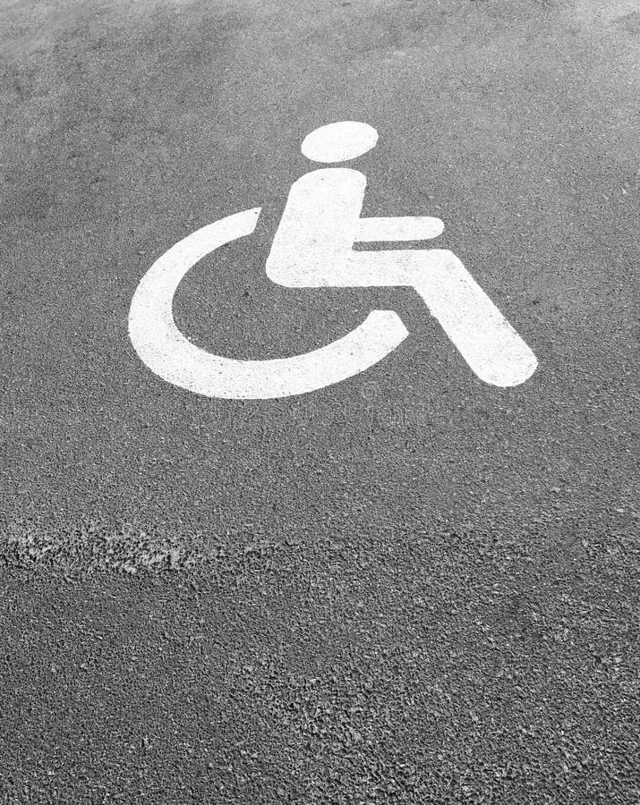 Sign of People with a Mobility Impairment on Parking Place Stock Image ...