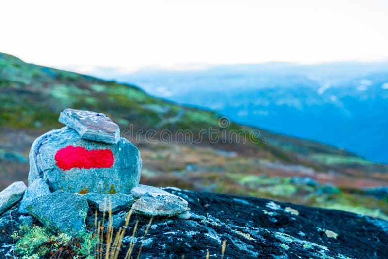 Marked Trail in the Mountains Stock Image - Image of marking, compass ...