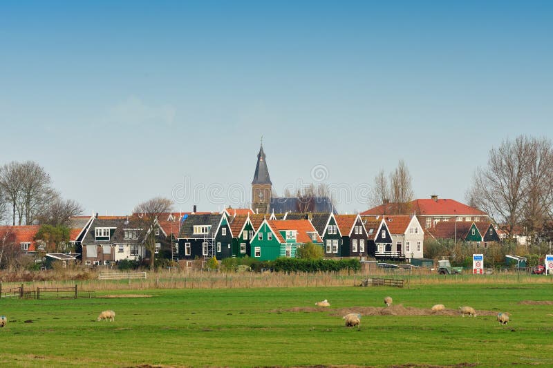 Marken Een Klein Dorp Dichtbij Amsterdam Stock Foto - Image of zomer ...