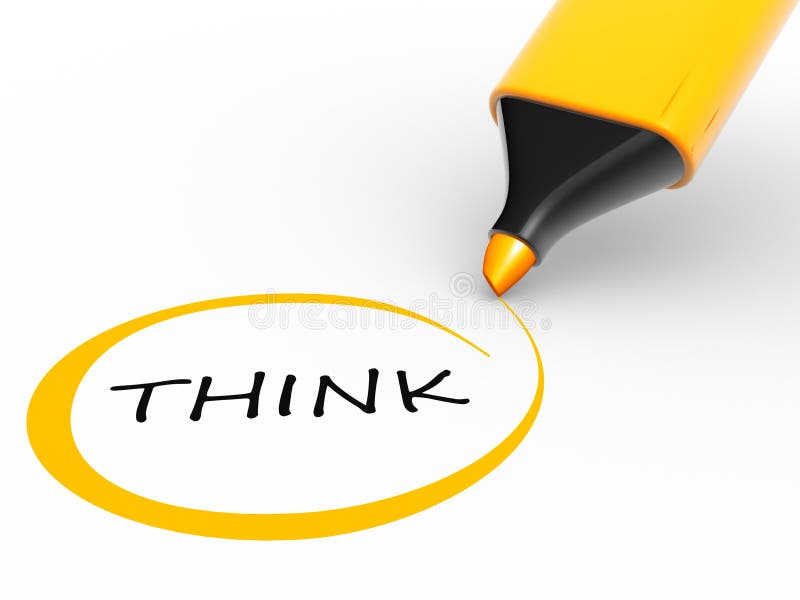 Marker stock illustration. Illustration of thinking, marked - 23836274