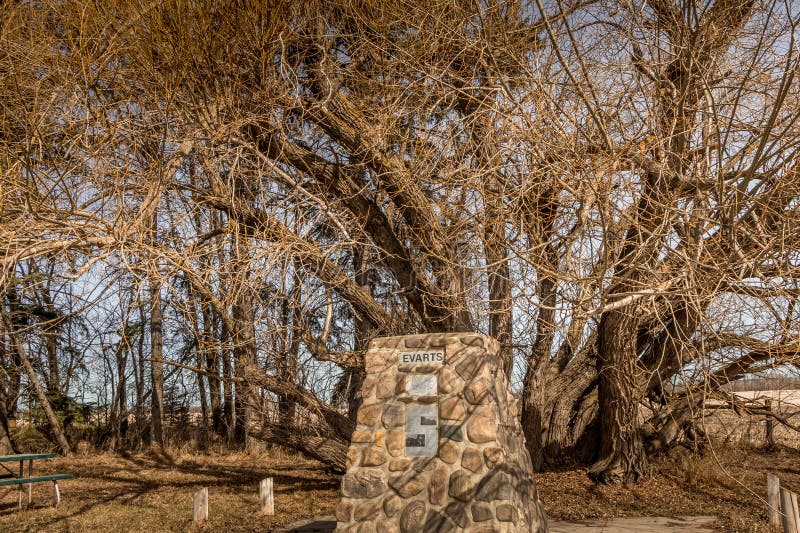 Marker Celebrating the Ghost Town Evarts Alberta Canada Editorial Stock ...