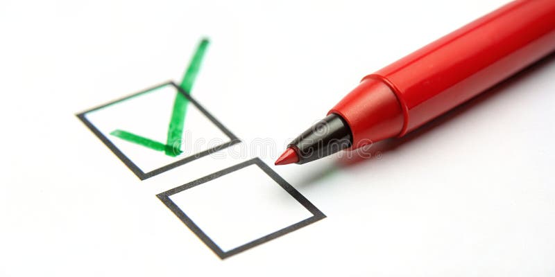 Marker Check Isolated Check Box Checklist AI-Created Content Stock ...