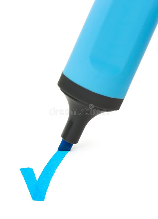 Marker and check mark stock photo. Image of color, consent - 8223032