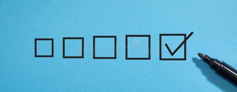 Marker with Checkbox in Checklist. Business Stock Photo - Image of ...