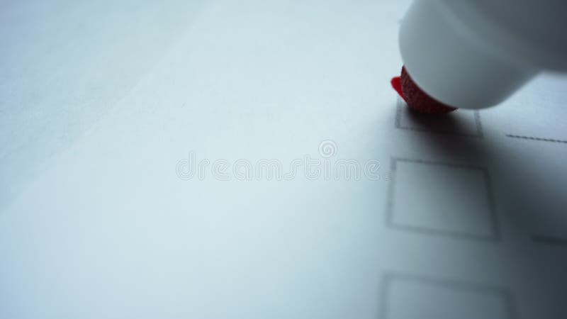 Check the Box in the Checklist with a Red Marker. Completed and ...