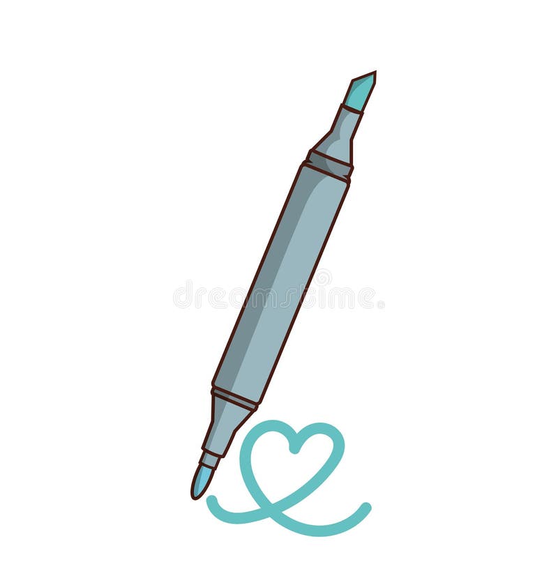 A Marker for Drawing. Artist S Tools Stock Vector - Illustration of ...