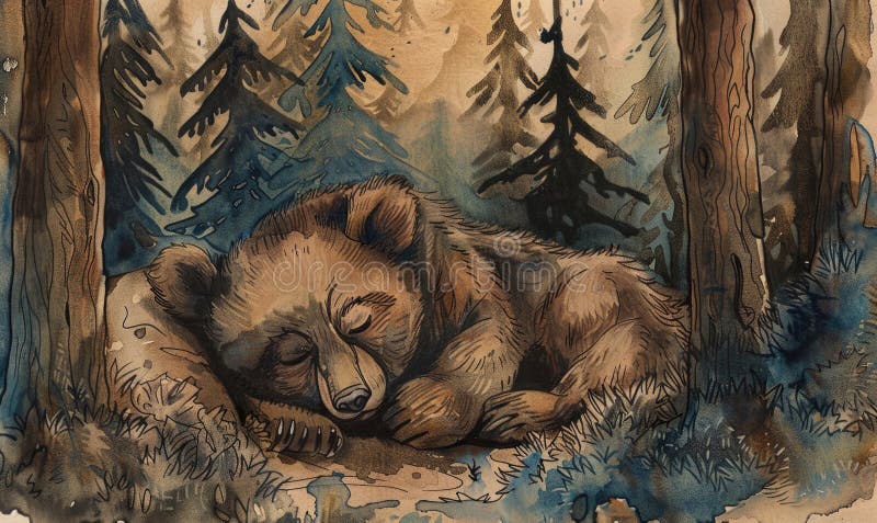 Bear Den Drawing Stock Photos - Free & Royalty-Free Stock Photos from ...