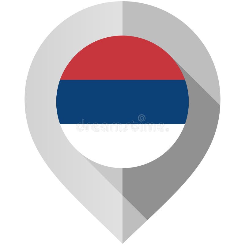 Marker with flag for map stock vector. Illustration of mark - 102238275