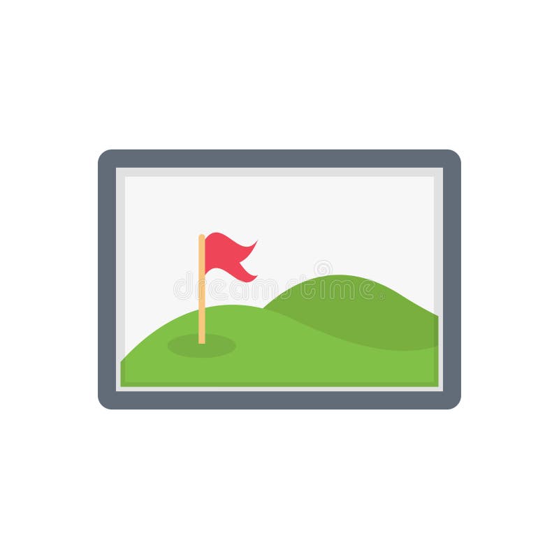 Marker flat color icon stock vector. Illustration of desktop - 194192739