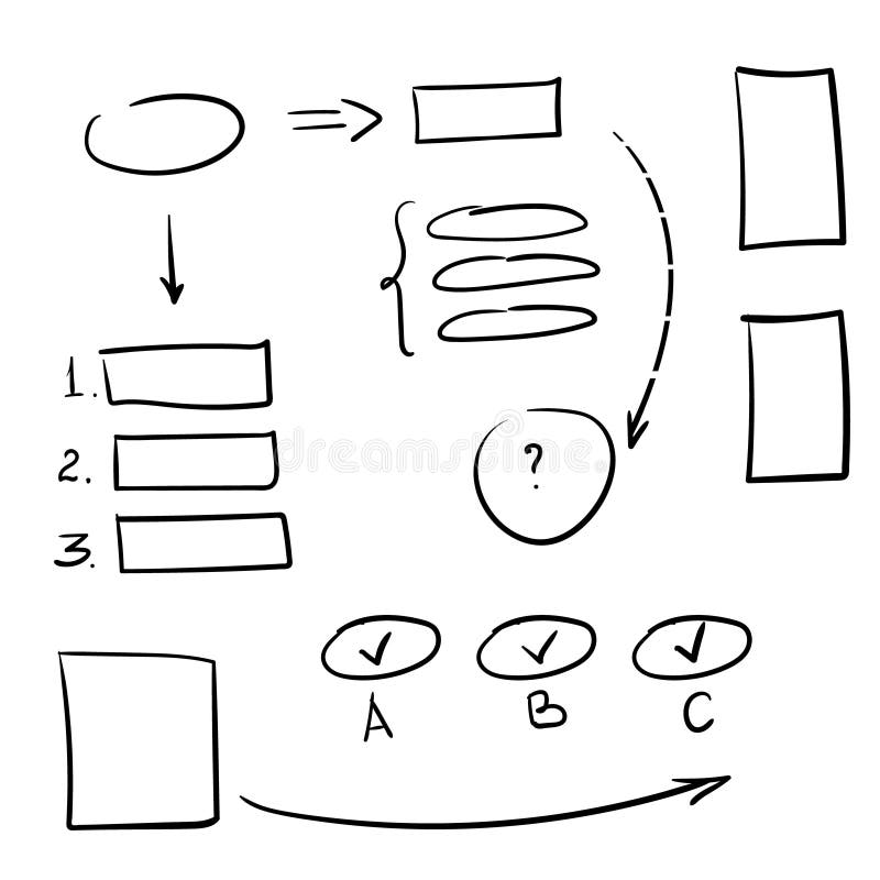Hand Drawn Numbers. Handwritten Style Numbers, Digital Style Hand-drawn ...