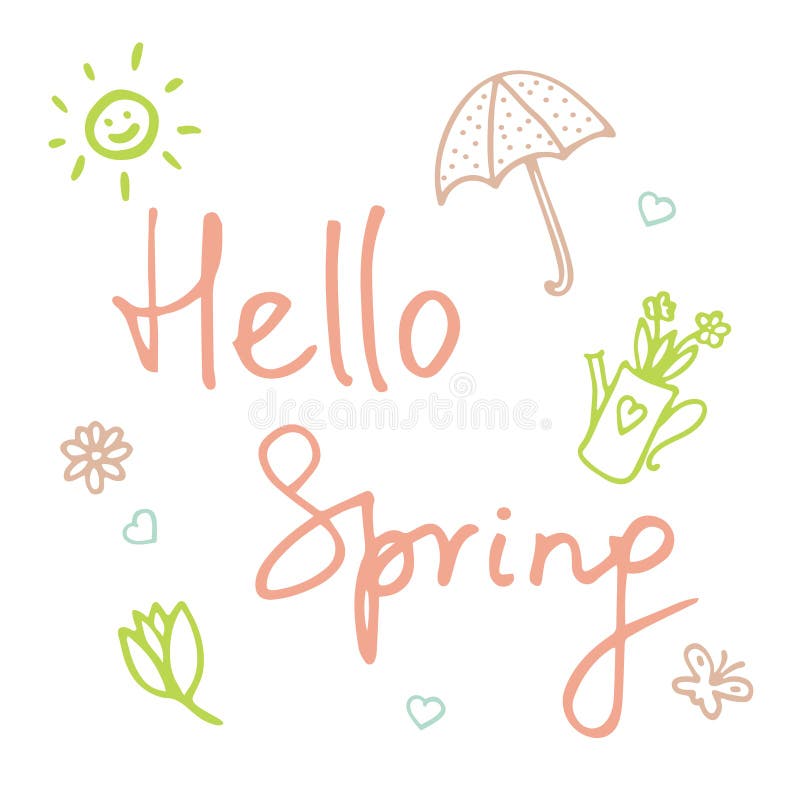 Marker Hand Drawn Illustration. Cute Doodle Elemets for Digital and ...