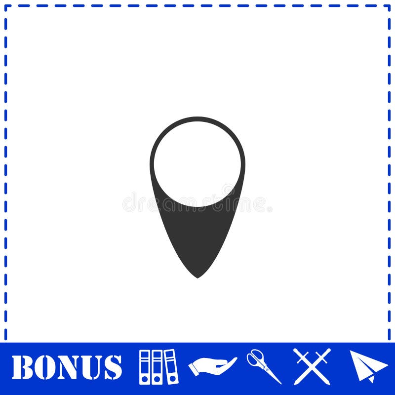 Marker icon flat stock vector. Illustration of simbol - 155265256