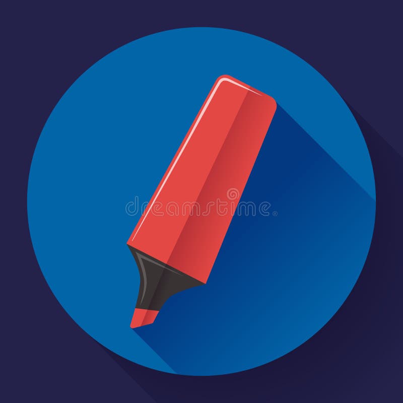 Marker Icon. Highlighter Symbol. Flat Vector Illustration Stock Vector ...