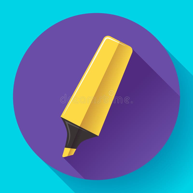 Marker Icon. Highlighter Symbol. Flat Vector Illustration Stock Vector ...
