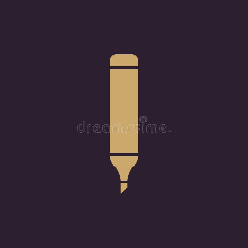 The Marker Icon. Pen and Pencil, Highlighter Symbol Stock Vector ...