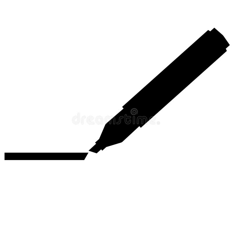 Highlighter Symbol in Line Style Stock Vector - Illustration of ...