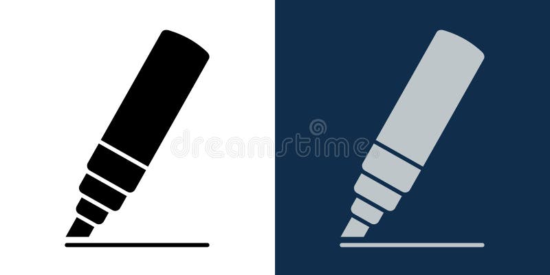 Marker Icon. Marker Writes. Text Editing Icon. Flat Style Stock Vector ...