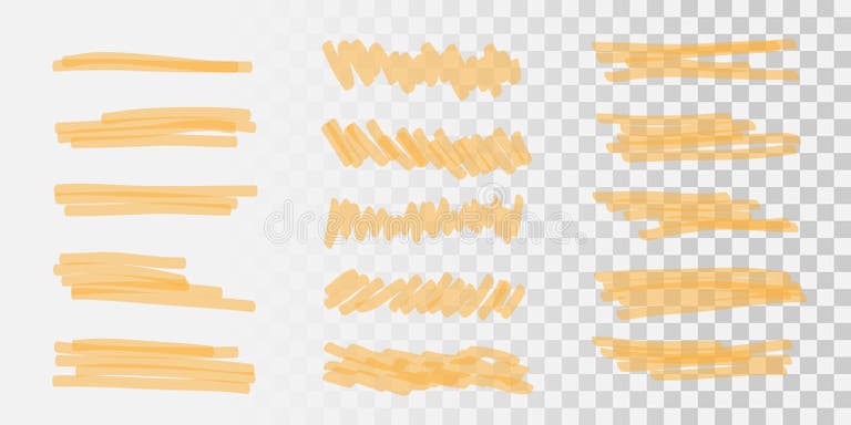 Marker Lines. Vector Highlighter Brush Lines. Hand Drawing Stock Vector ...