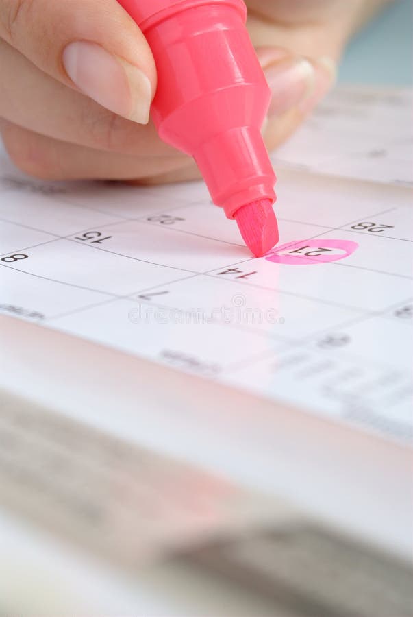 Marker marks stock photo. Image of agenda, month, marker - 26375926