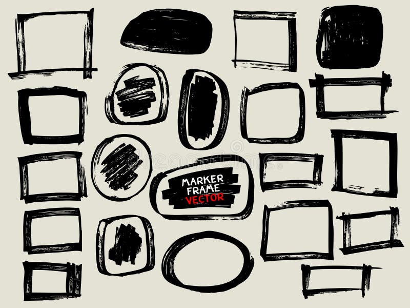 Marker Paint Texture Background Set Stock Vector - Illustration of ...