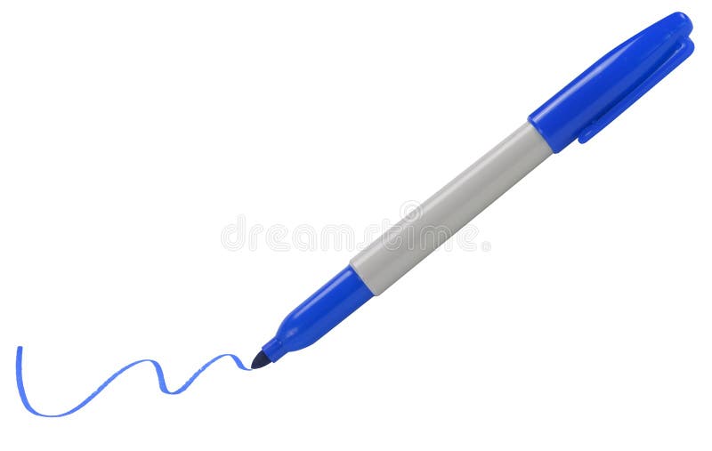 Marker Pen - Blue stock image. Image of line, marker - 78254795
