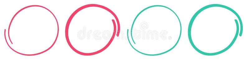 Marker Pen Highlight Encircle Circled Thin Tick Icon Vector Graphic ...