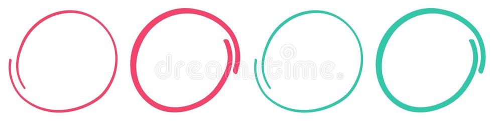 Marker Pen Highlight Encircle Circled Thin Tick Icon Vector Graphic ...