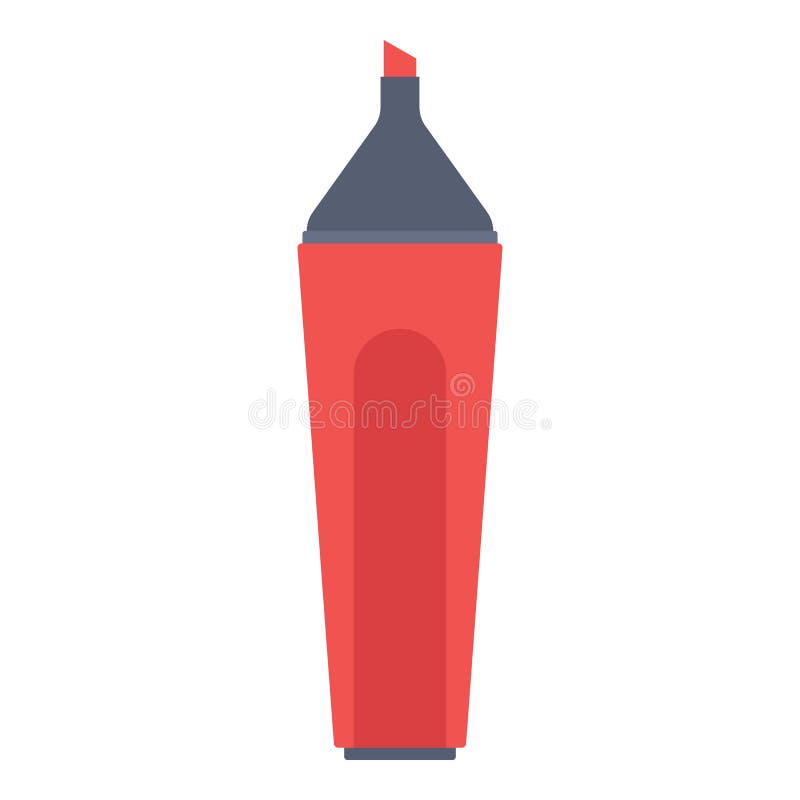 Marker Pen Icon, Flat Style Stock Vector - Illustration of flow, flat ...