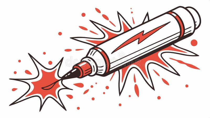 Marker Pen with Splash, Creative Tool and Artistic Expression Vector ...