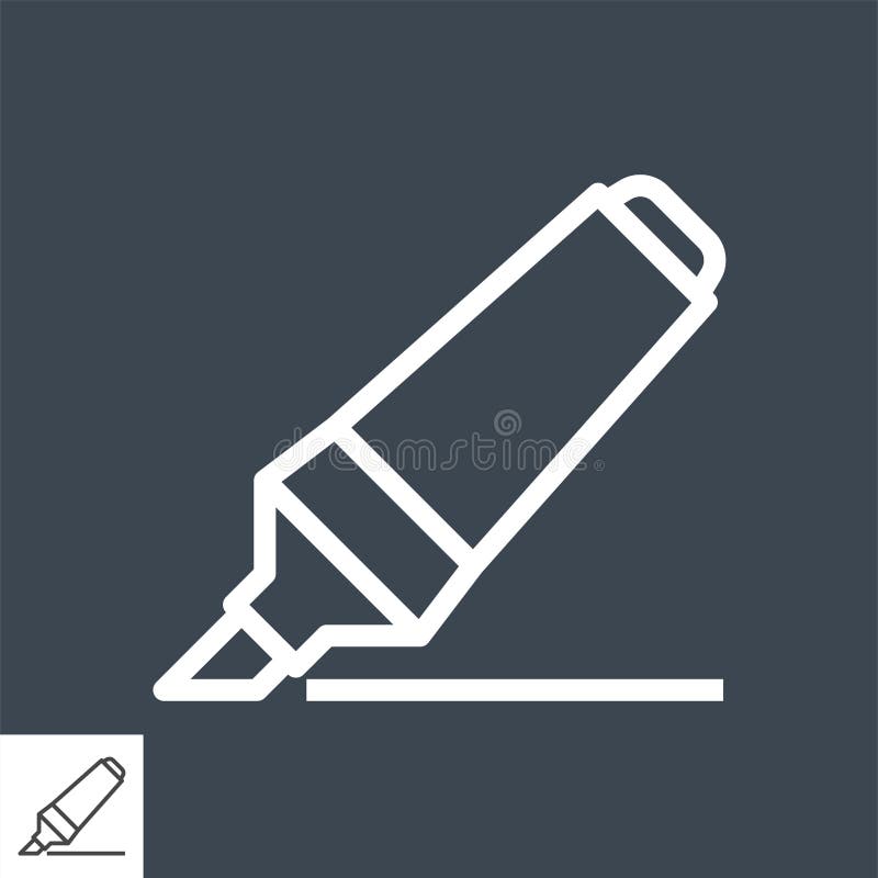 Marker icon flat stock vector. Illustration of drawing - 89292898