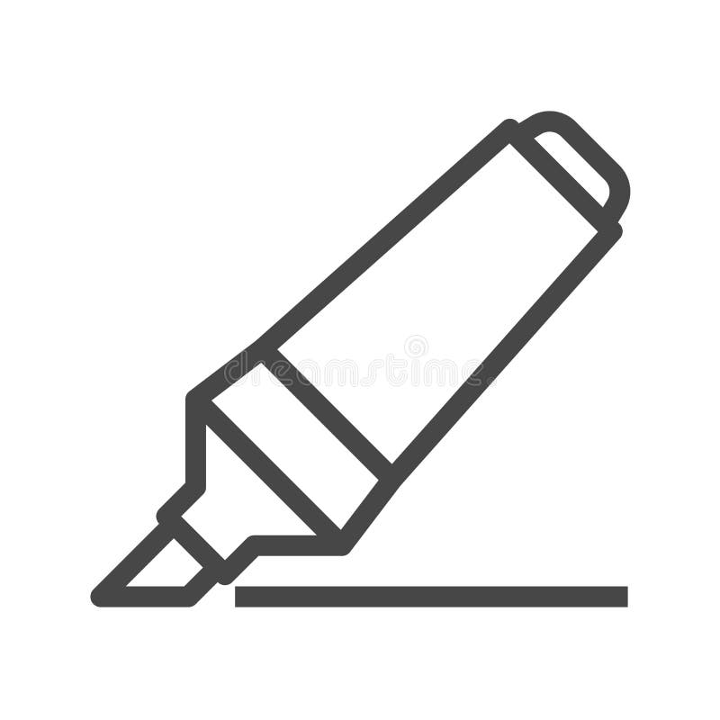 Marker icon flat stock vector. Illustration of drawing - 89292898